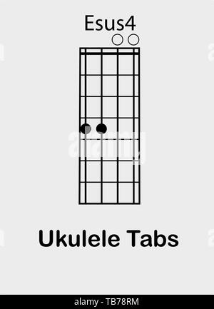 Ukulele avec tabulation B chord, vector illustration Image Vectorielle ...