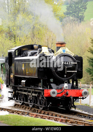 Classe GWR 9400 pannier aucun réservoir de 9466 à Ashburton pendant le ...