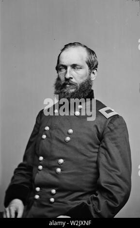 Un portrait par Mathew Brady du général James B. Steedman et de quatre ...