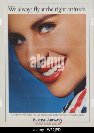 Les compagnies aériennes British Airways Affiche publicitaire dans le ...