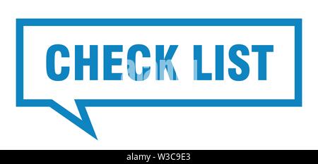 Check list sign. check list square bulle liste de vérification Image ...