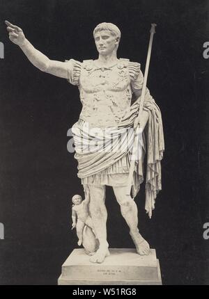 Rome. L'Italie. Auguste de Prima Porta, statue en marbre de l'empereur ...