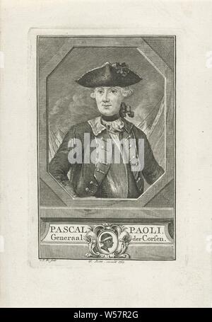 Portrait en cartouche d'un homme de profil. Ci-dessous un blason et un chapeau d'évêque avec 12 ...