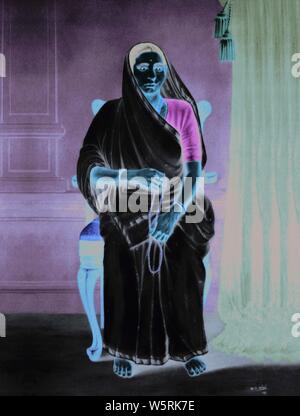 Mahatma Gandhi mère Putlibai Gandhi Inde vieux vintage image 1800s ...