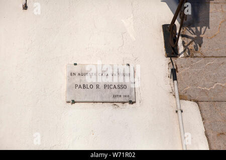 Maison où Pablo Picasso a vécu, Cadaques, Catalogne - 'En aquesta casa ...