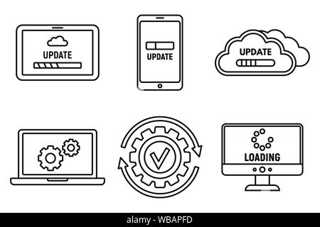 Matériel informatique vecteur d'icônes. Composants d'un PC situé sur ...