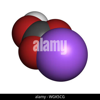Le bicarbonate de sodium (bicarbonate de soude), la structure chimique ...