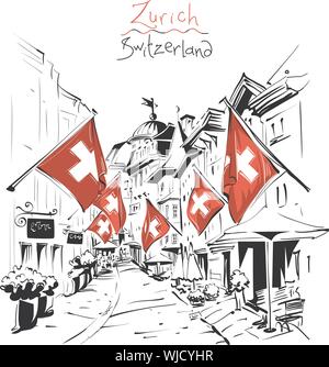 Drapeau du canton suisse, cimier héraldique de la ville de Neuchâtel ...