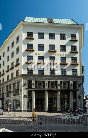 L'Autriche, Vienne, Michaelerplatz, immeuble de bureaux par Adolf Loos ...