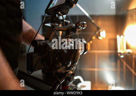 Dans les coulisses du tournage de films et de matériel vidéo, la mise ...