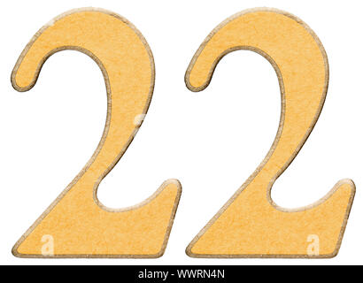 Chiffre 22, vingt-deux, isolé sur fond blanc, 3D render Photo Stock - Alamy