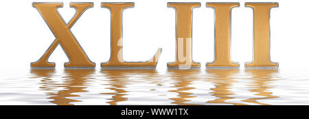 Chiffre 43, quarante trois, isolé sur fond blanc, 3D render Photo Stock ...