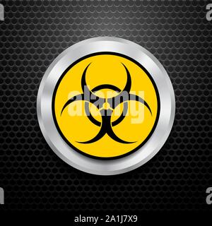 International biohazard segno di pericolo, rischio biologico simbolo di ...