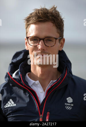 Chris Grube durante una sessione del Team GB per Parigi 2024 al ...