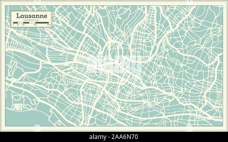 Mappa di Losanna Foto stock - Alamy