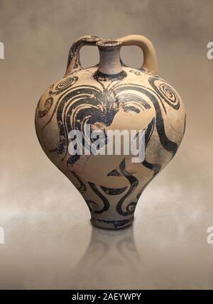 Staffa micenea jar con dipinti disegni octopus, Micene Chamner tombe ...