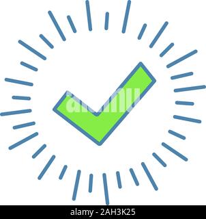 Segno di spunta sull'icona color. Testato con successo. Segno di spunta ...