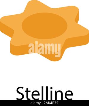 Stelline icona di pasta in cartoon,nero stile isolato su sfondo bianco ...
