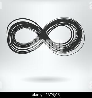 Cartoon simbolo di Infinito - concetto di Infinito Matematico - disegno ...