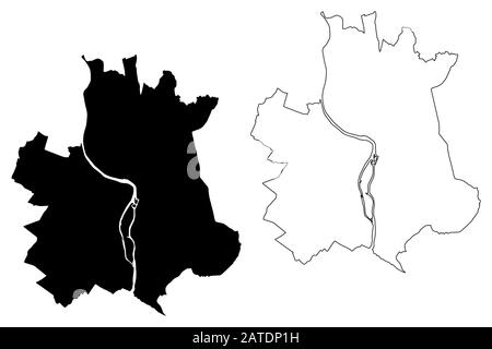 Mappa della città moderna - Tolosa città di Francia con i quartieri ...