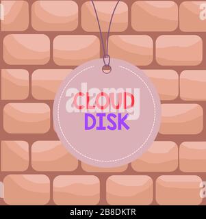 Testo della scrittura disco Cloud. Foto concettuale base web service ...