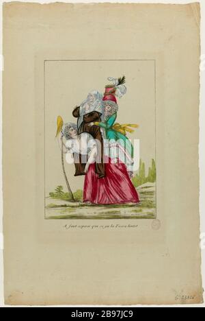 Rivoluzione francese. Vecchio regime. Cartoon sui tre ordini: Il terzo ...