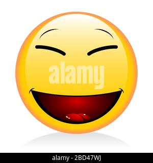 Un felice ridere gli Emoji emoticon Smiley face ridere di carattere ...