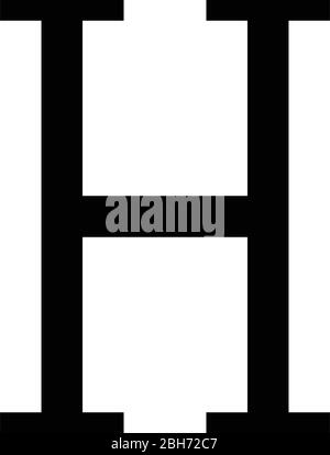 ETA simbolo greco maiuscola carattere maiuscolo icona in cerchio colore ...