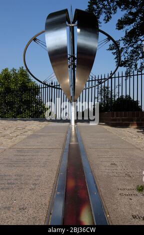 Il primo meridiano linea Royal Observatory, Greenwich, Londra ...