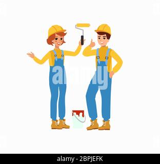 disegno vettoriale dei caratteri di lavoro. Animare il personaggio ...