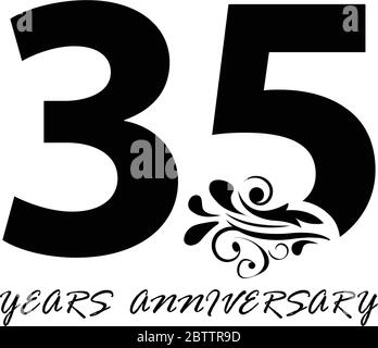 Modello 35 anni di anniversario congratulazioni, biglietto di auguri ...