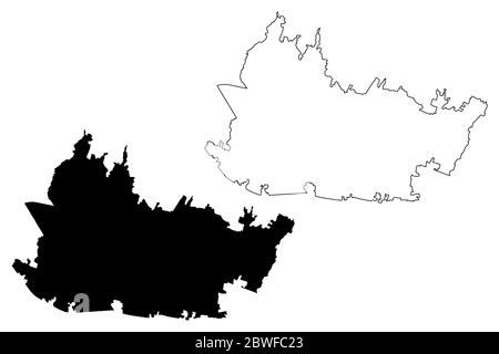 Bandung Città (Repubblica di Indonesia, isola Java) mappa vettoriale ...