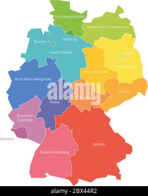 Mappa della Germania divisa Immagine e Vettoriale - Alamy