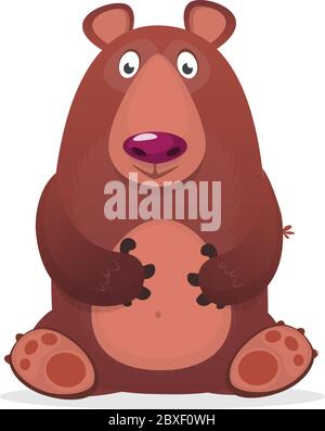 Cartoon Happy orso nero himalayano. Grande collezione di animali della ...