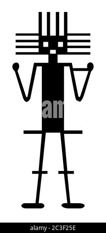 Nazca Perù atacama gigante antico geoglyph simbolo illustrazione Foto ...