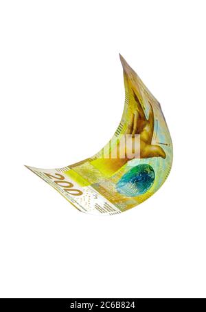 200 Franchi Svizzeri banconota, Bill Foto stock - Alamy