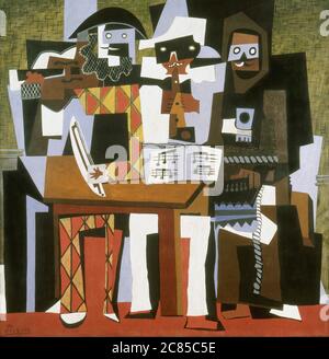 Pablo Picasso. Tre musicisti (1921) dipinto al MoMA ,il Museo di Arte ...