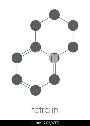 Molecola di solvente tetralinico. Formula scheletrica stilizzata ...