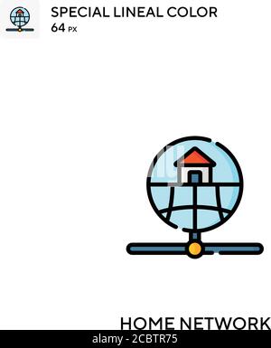 Icona vettore colore lineare speciale rete. Icone di rete per il ...