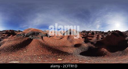 Pianeta rosso Marte, mappa HDRI a 360 gradi. Superficie marziana ...