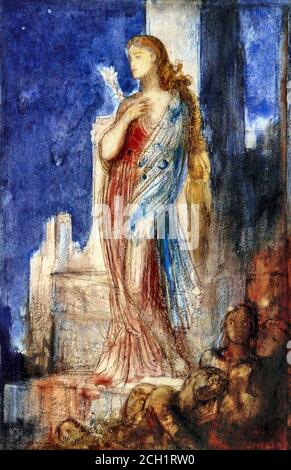 Gustave Moreau - Helen sulle pareti di Troy 2 Foto stock - Alamy