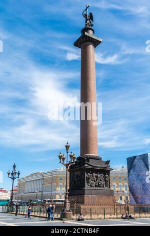 1834 Alexander Colonna nella Piazza del Palazzo, San Pietroburgo ...
