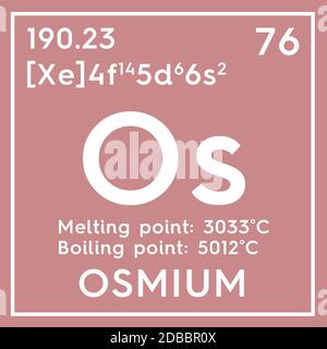 Osmio elemento chimico tavola periodica simbolo della scienza Foto ...