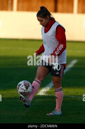 Alethea Paul di Sheffield United Women durante il riscaldamento pre ...