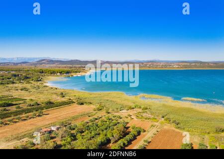 Parco naturale ornitologico, riva del lago di Vrana (Vransko jezero) in ...
