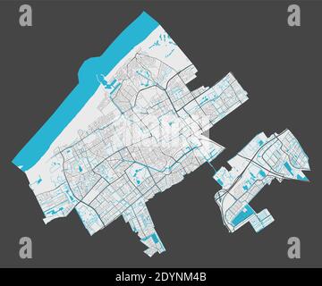 Mappa dettagliata dell'area amministrativa della città dell'Aia ...