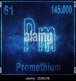 Promezio Pm elemento chimico. Promezio segno con numero atomico. 61 ...