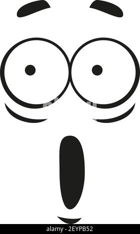 Emoticon emoji con una meraviglia o un'espressione sorpresa guardando ...
