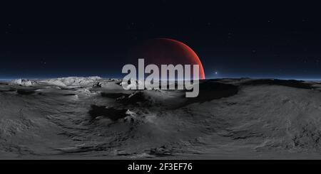 Pianeta rosso Marte, mappa HDRI a 360 gradi. Superficie marziana ...