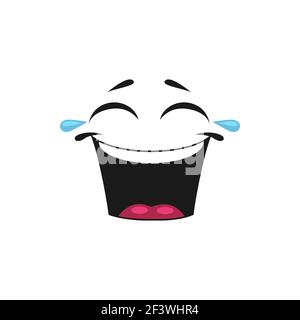 Ridendo smiley con lacrime di gioia. happy cartoon emoticon. gli Emoji ...